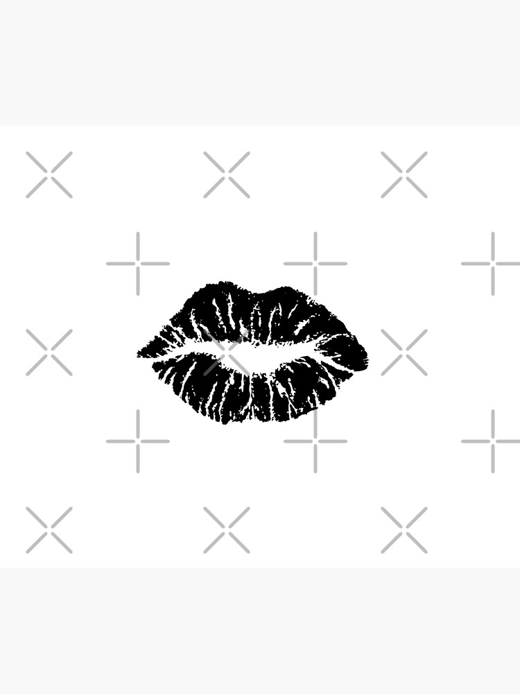 "Kiss Mark Pattern | Black and White" Poster by kcstudio | Redbubble