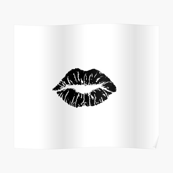 "Kiss Mark Pattern | Black and White" Poster by kcstudio | Redbubble