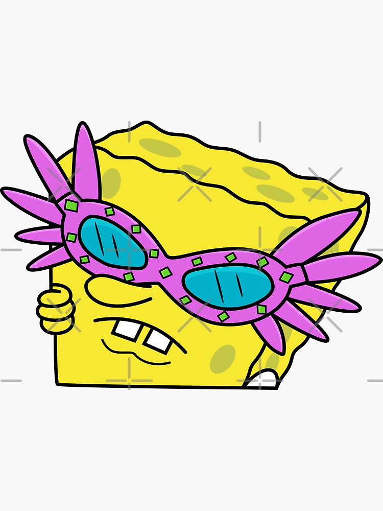 "Peeping Spongebob HD" Sticker for Sale by IceyDel | Redbubble