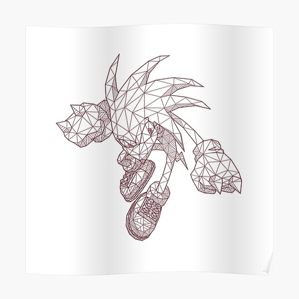 "Geometric Knuckles the Echidna" Poster by FeijooS | Redbubble