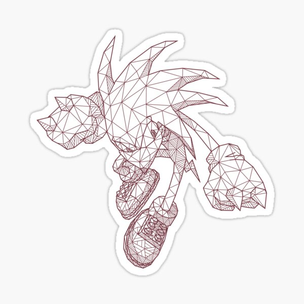 "Geometric Knuckles the Echidna" Sticker by FeijooS | Redbubble