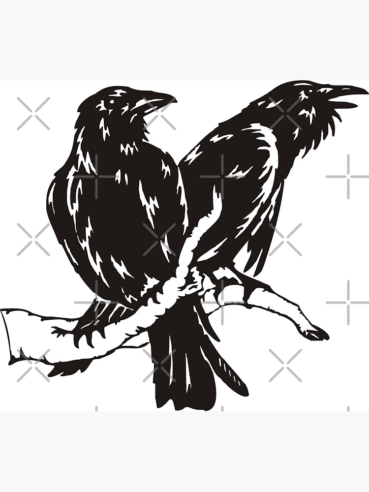 "Hugin and Munin" Art Print by wikingershirts | Redbubble