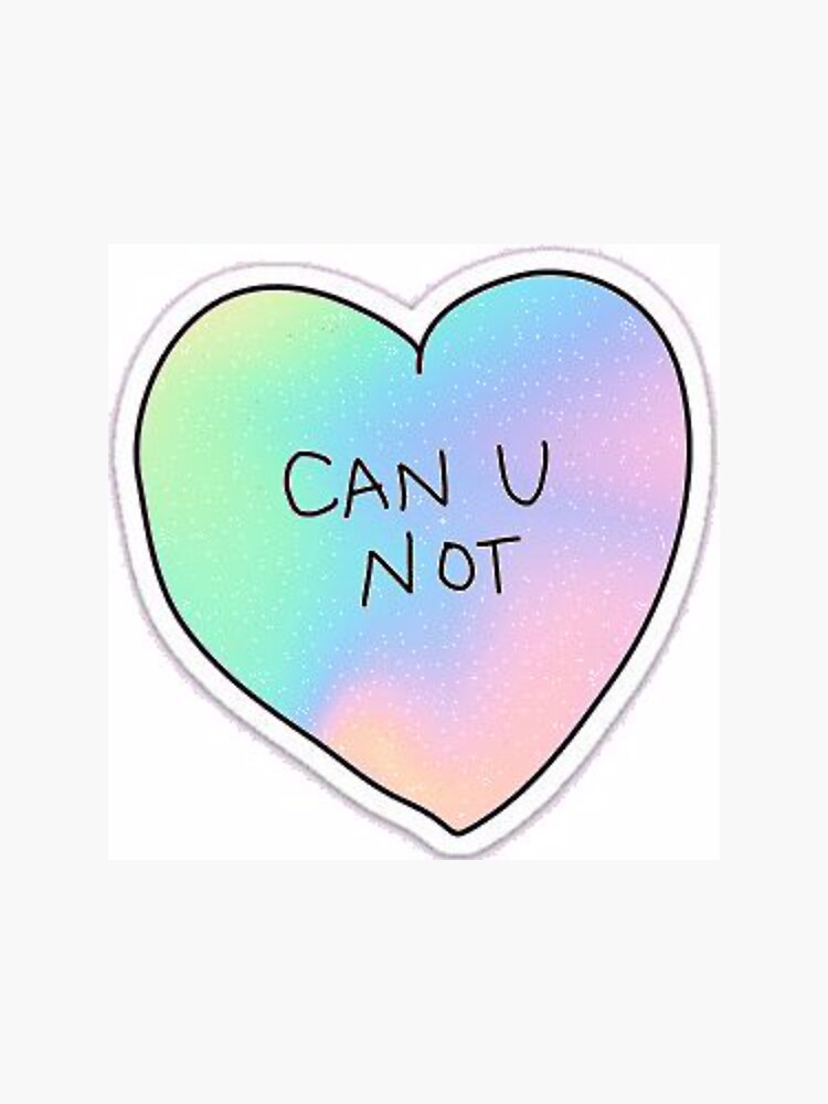 "Can u not Sticker" Sticker for Sale by zkeselman | Redbubble