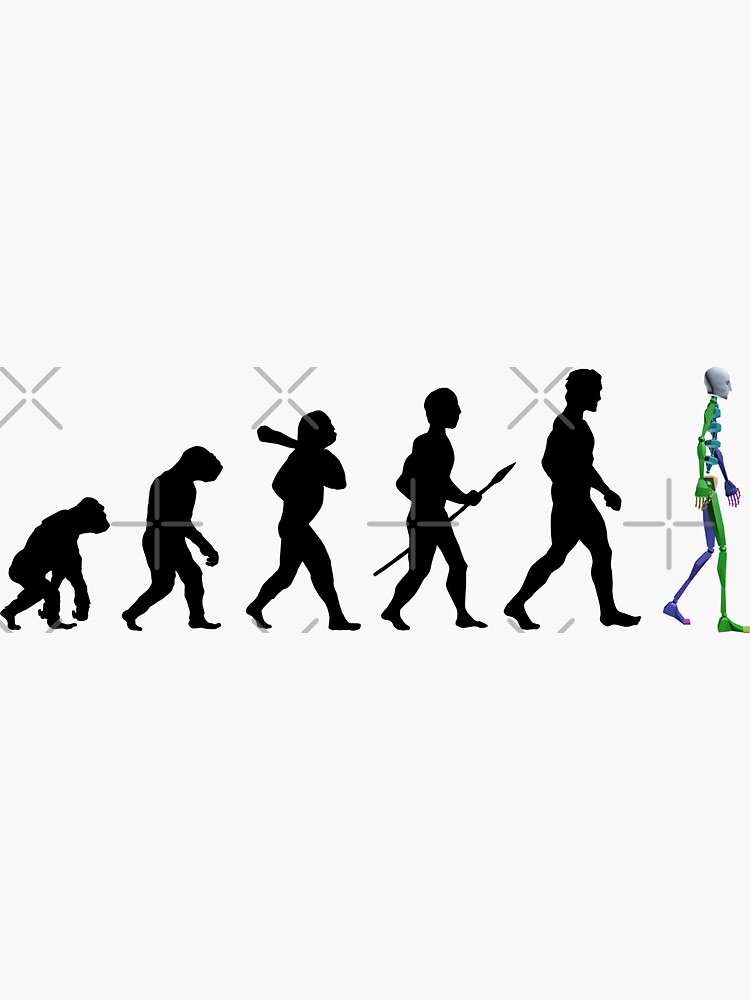 "Evolution 3D" Sticker for Sale by CCCDesign | Redbubble