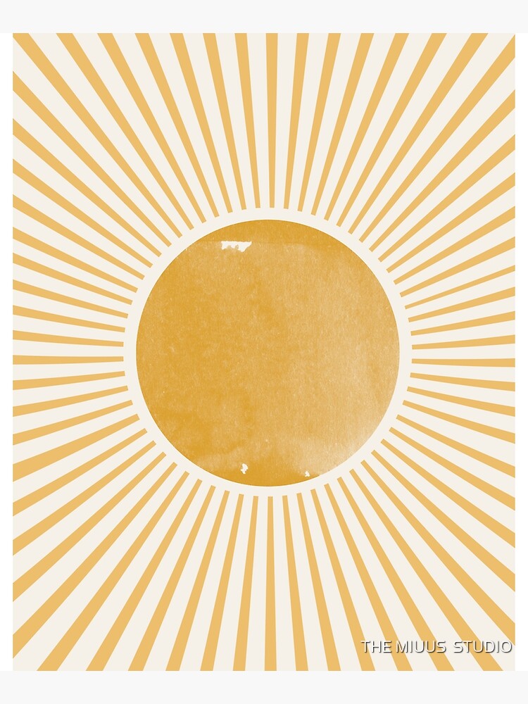 "Retro Sun Mid Century Modern" Mounted Print for Sale by MiuusStudio ...