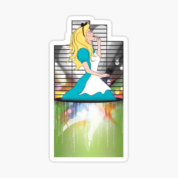 "Down the Rabbit Hole" Sticker by shan-made | Redbubble