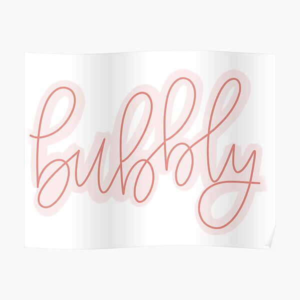 "pastel pink bubble sticker" Poster for Sale by bonny-graphics | Redbubble