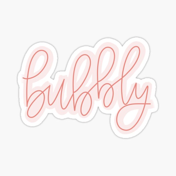 "pastel pink bubble sticker" Sticker for Sale by bonny-graphics | Redbubble