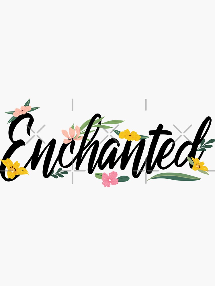 "Beautiful Enchanted Floral Calligraphy" Sticker for Sale by imageren ...