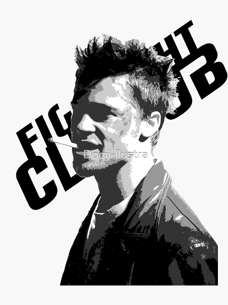 "fight club vintage art" Sticker for Sale by Domi-llustra | Redbubble