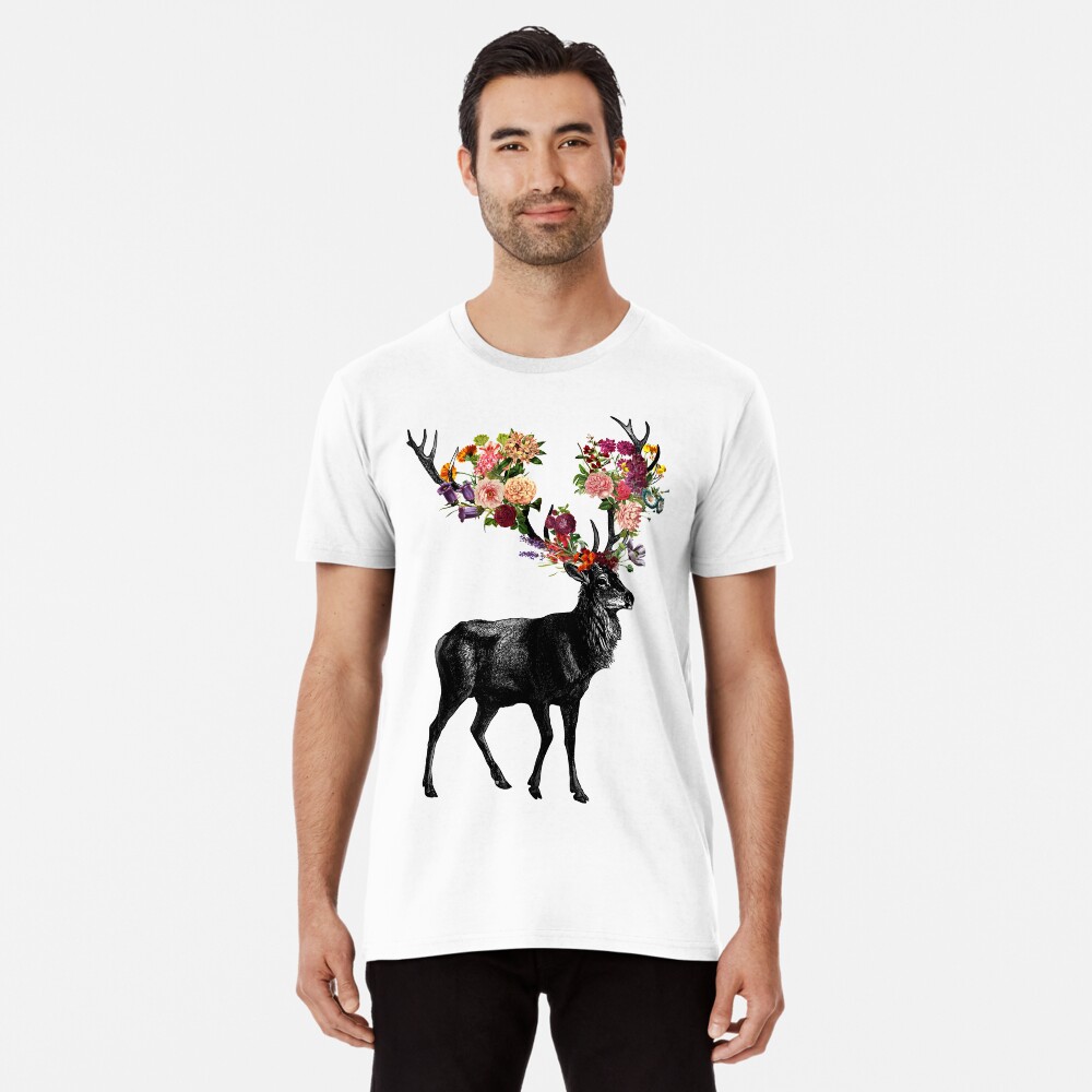 "Spring Itself Deer Floral by Tobe Fonseca" Essential T-Shirt for Sale ...