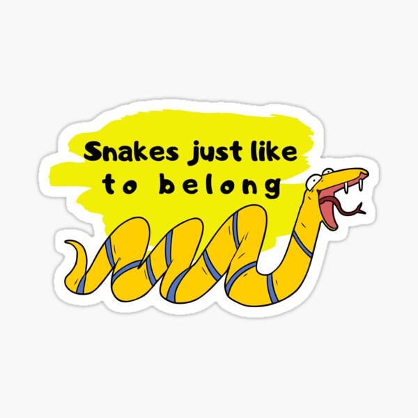 "Funny Cute Snake Meme Design for Snake Lover" Sticker for Sale by ...