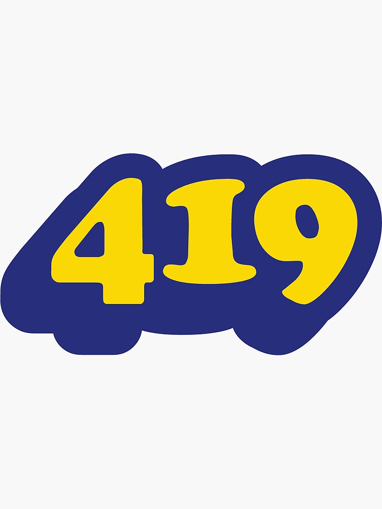 "Toledo 419 - Blue & Yellow" Sticker for Sale by dustlight | Redbubble