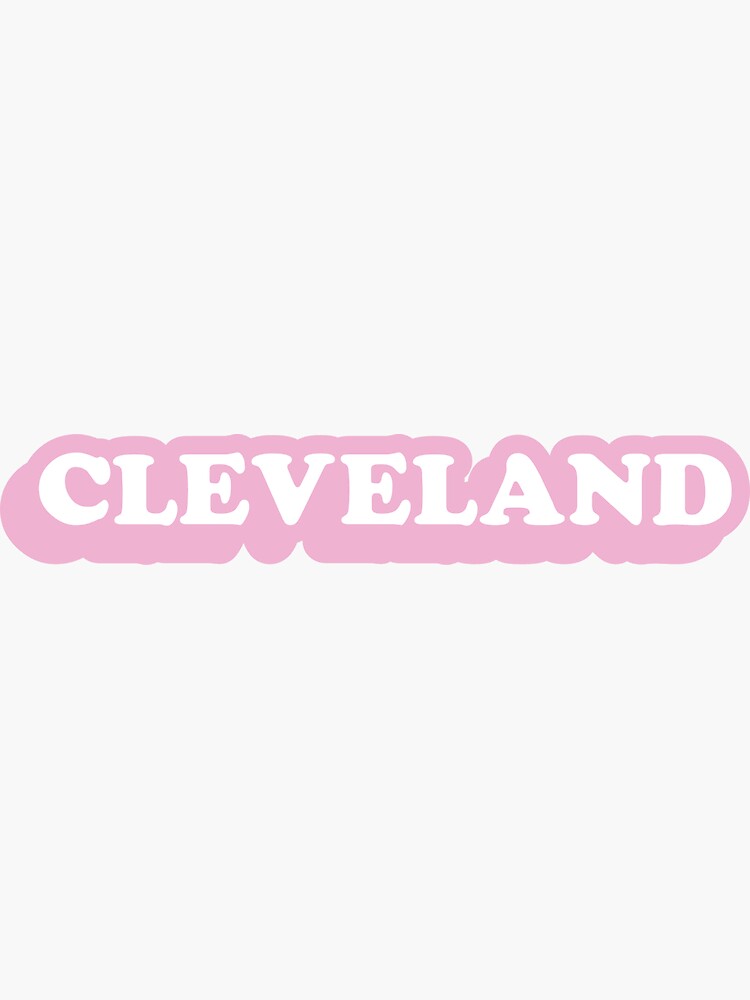 "Cleveland, OH - Pink " Sticker for Sale by dustlight | Redbubble