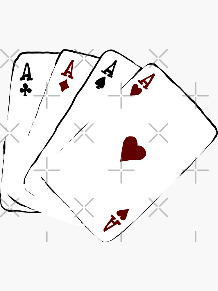 "Quad Aces" Sticker for Sale by cjgraves1118 | Redbubble