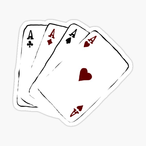 "Quad Aces" Sticker for Sale by cjgraves1118 | Redbubble