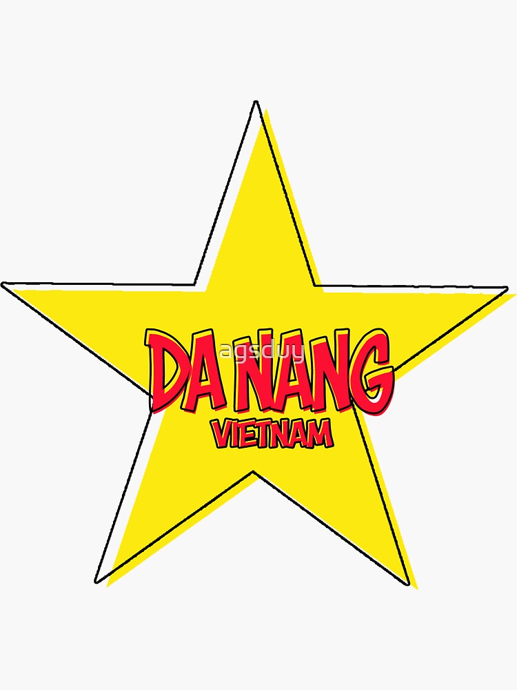 "Da Nang Red - Vietnam Yellow Star" Sticker for Sale by agsduy | Redbubble