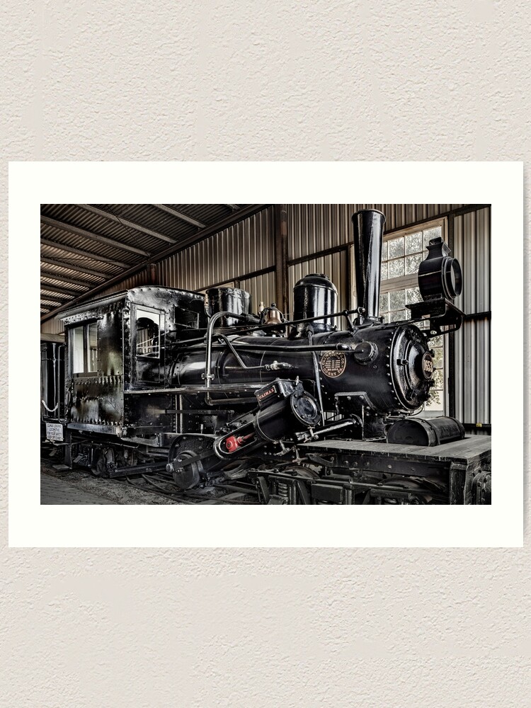 ""Steam locomotive - Pines & Hardwoods Ltd. Climax 1653"" Art Print for ...