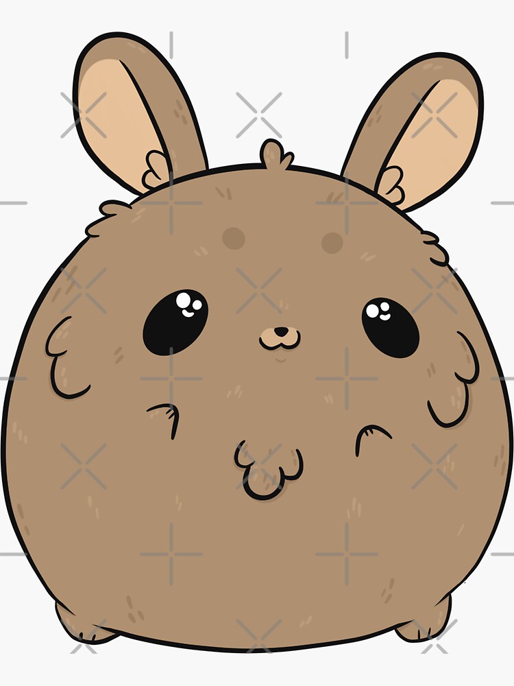 "Small round bunny" Sticker for Sale by IcyBubblegum | Redbubble