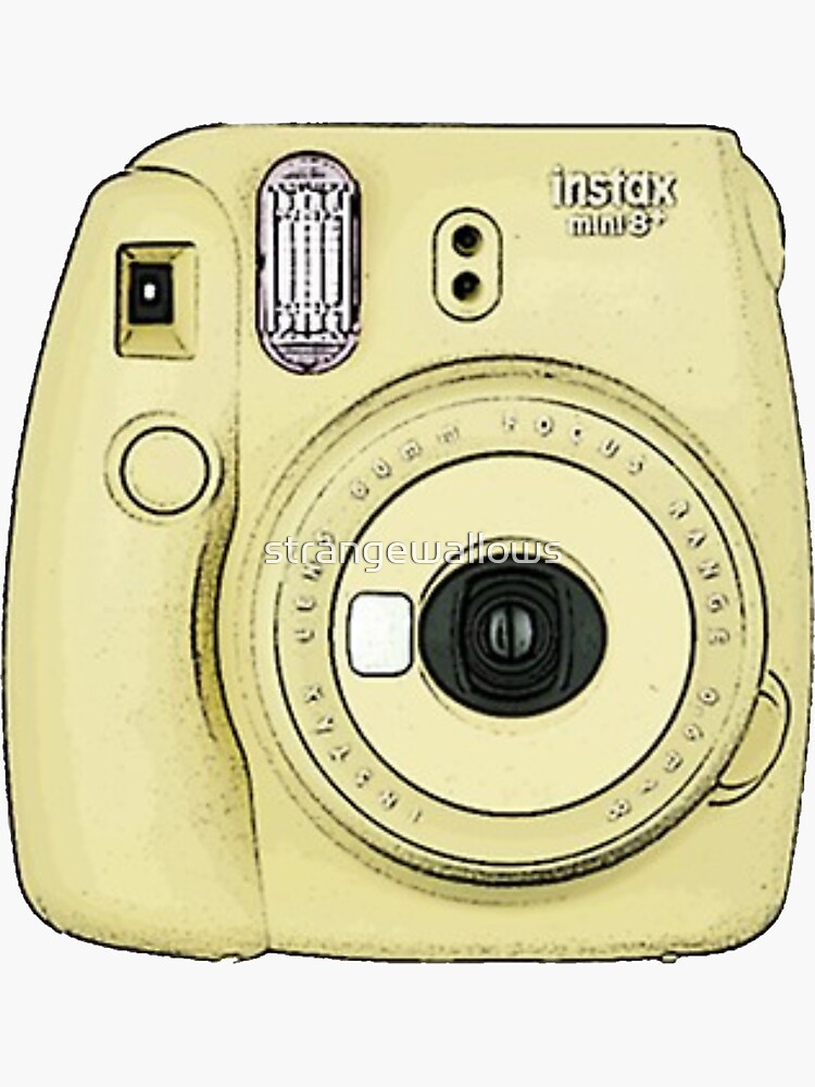 "yellow polaroid camera" Sticker for Sale by strangewallows | Redbubble