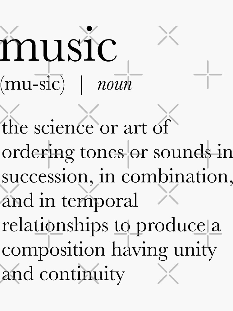 "Music Definition" Sticker for Sale by bearious | Redbubble