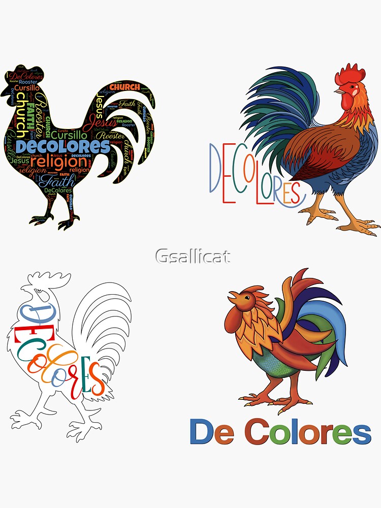 "DeColores Cursillo 2 Sticker Pack" Sticker for Sale by Gsallicat ...