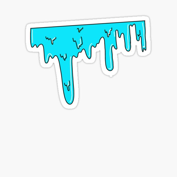 "Blue slime drip" Sticker for Sale by ktrebilcott | Redbubble