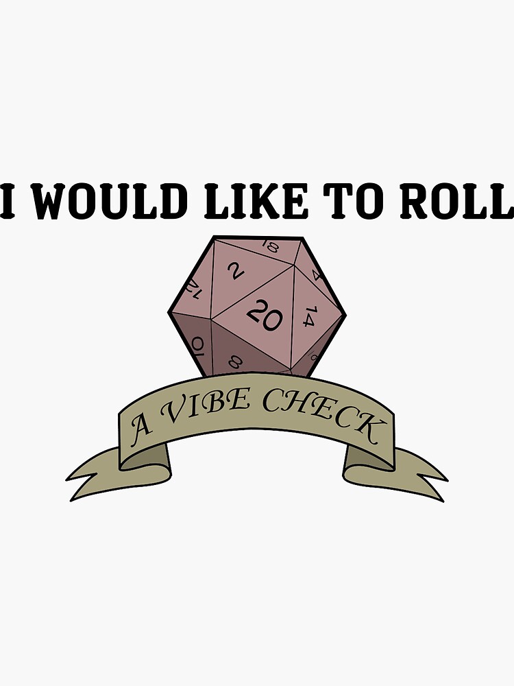 "Vibe Check" Sticker for Sale by Ren Hill | Redbubble