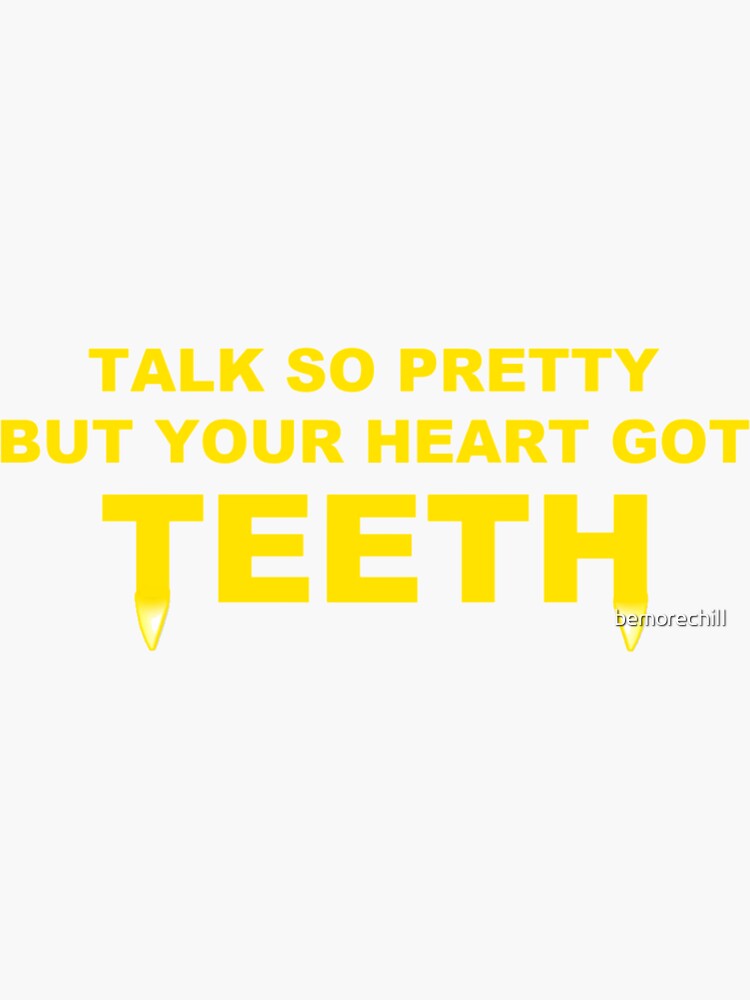 "TEETH (5SOS)" Sticker for Sale by bemorechilI | Redbubble