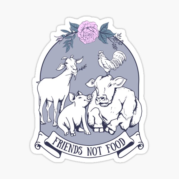 "Friends Not Food" Sticker by zenpatterns | Redbubble