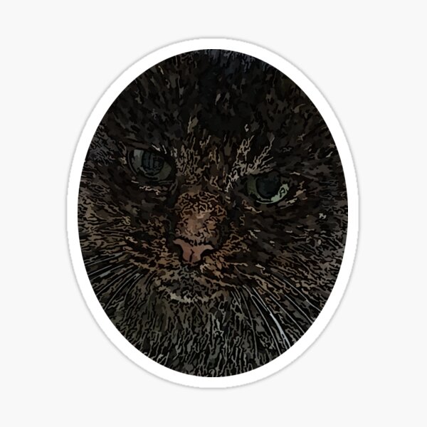 "Kitty In Your Face" Sticker for Sale by credencem | Redbubble