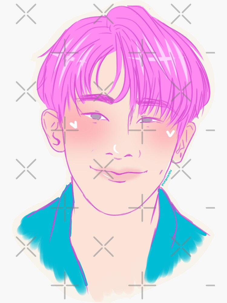 "wonho" Sticker for Sale by mmononn | Redbubble
