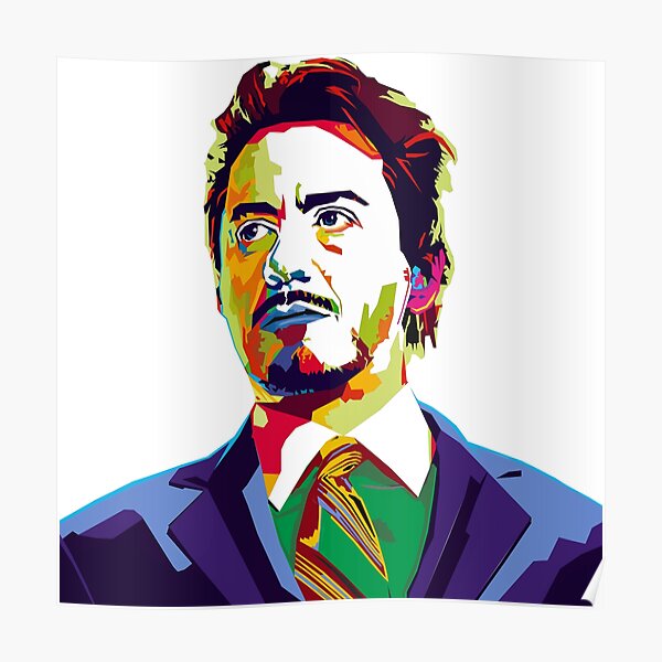 "WPAP Robert Downey Jr" Poster by zidhuHiraeth | Redbubble