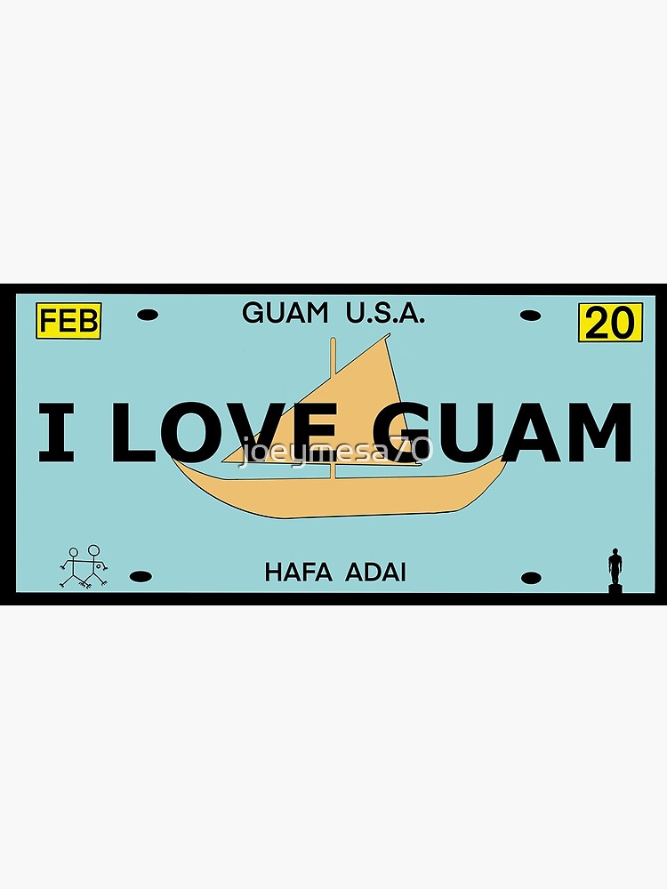 "Guam Vanity Plate "I LOVE GUAM"" Poster for Sale by joeymesa70 | Redbubble