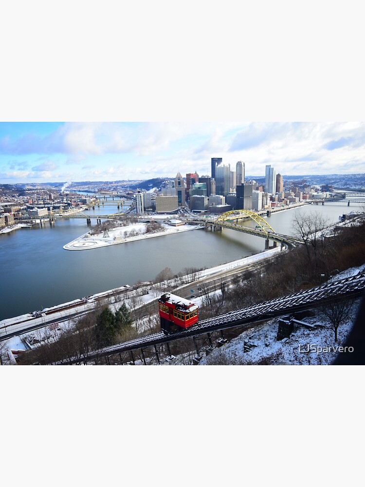 "Snowy incline over downtown Pittsburgh" Sticker for Sale by LJSparvero ...