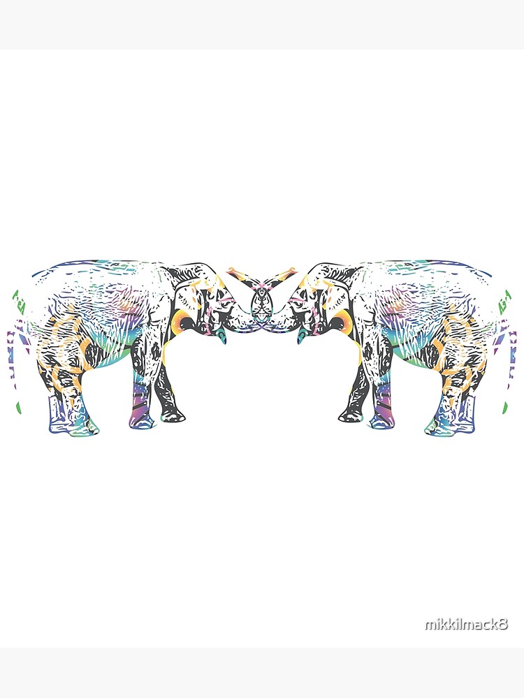 "Double Elephants" Poster for Sale by mikkilmack8 | Redbubble