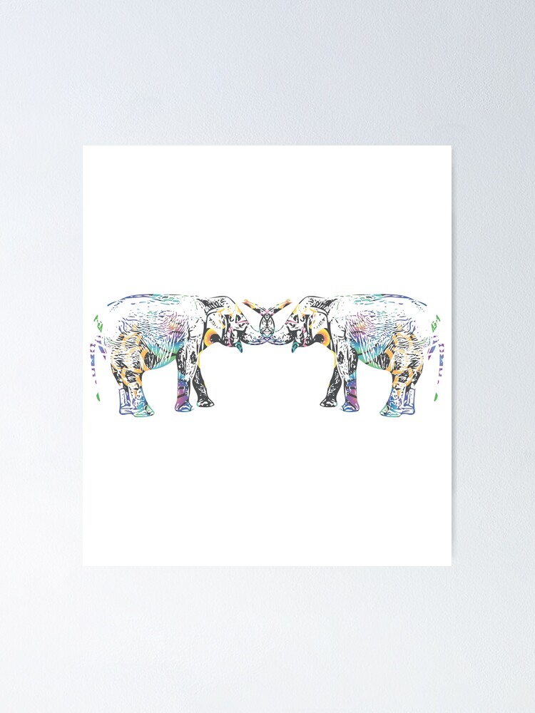 "Double Elephants" Poster for Sale by mikkilmack8 | Redbubble