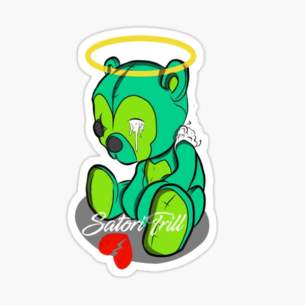 "Satori Trill Sad Teddy Bear " Sticker for Sale by SatoriTrill | Redbubble