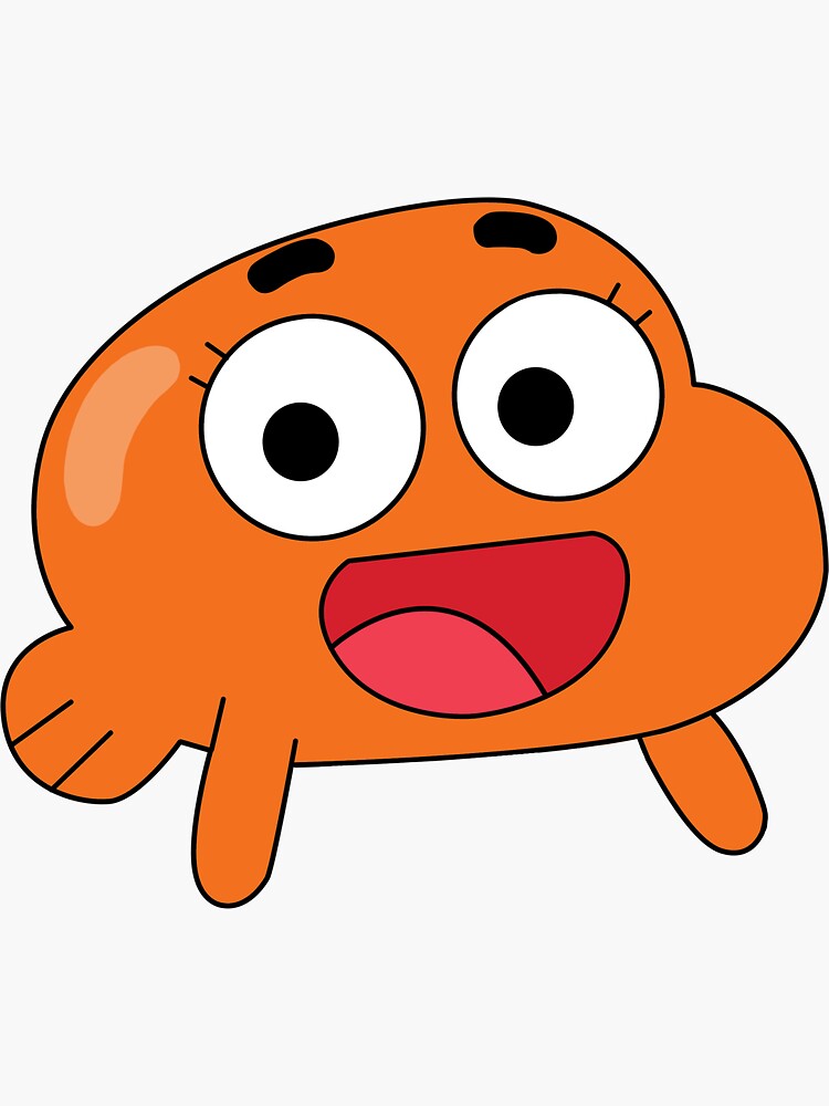 "Darwin Watterson happy face" Sticker for Sale by karamram | Redbubble