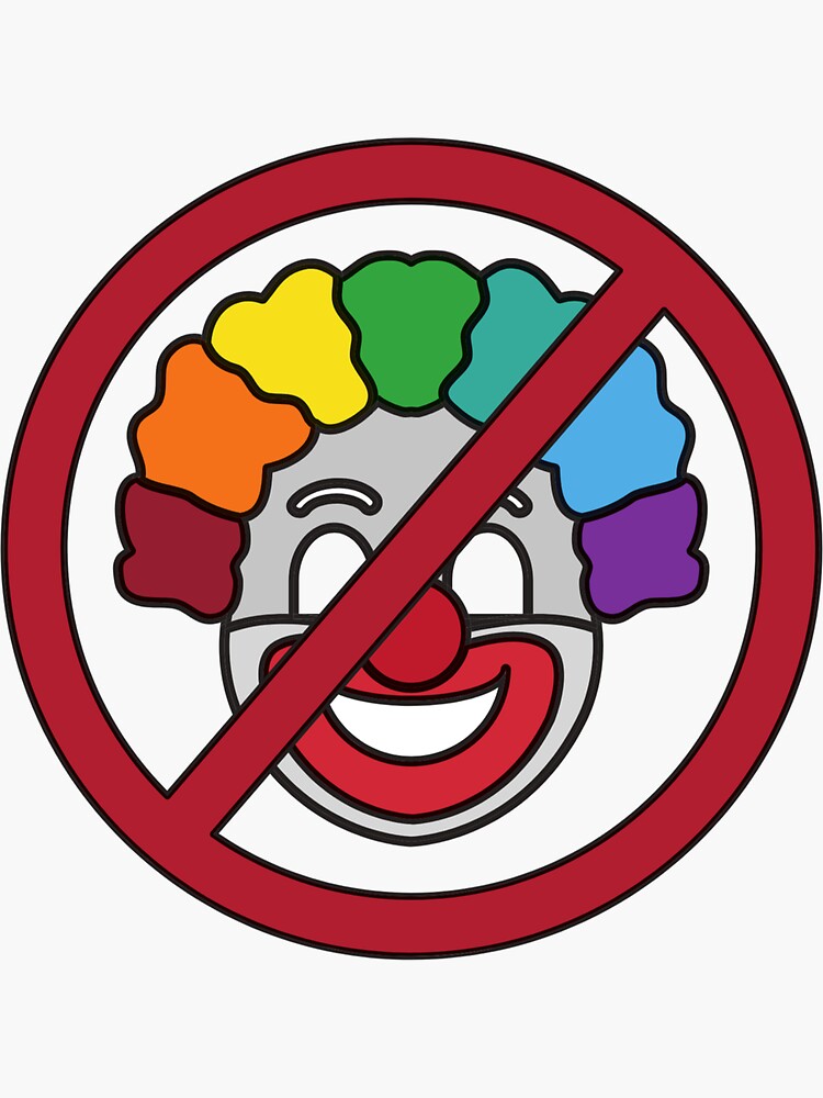 "Anti-Clown" Sticker for Sale by generalkrull | Redbubble