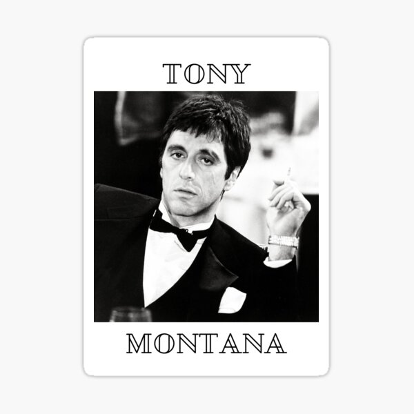 "Tony Montana" Sticker for Sale by MikoBob | Redbubble