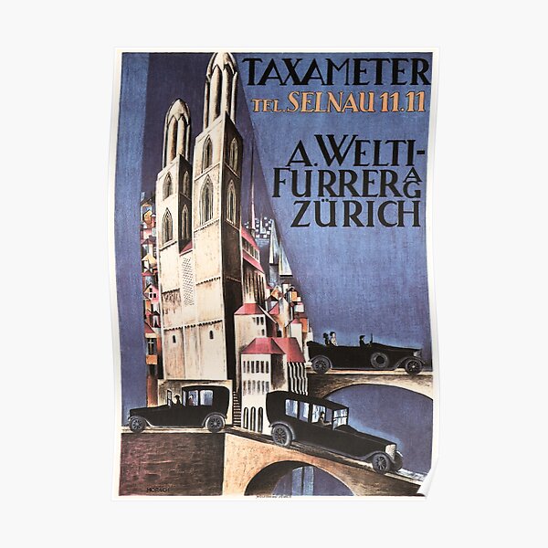 "TAXAMETER A Welti-Furrer AG Zurich c1920 by Otto Morach Automobile ...