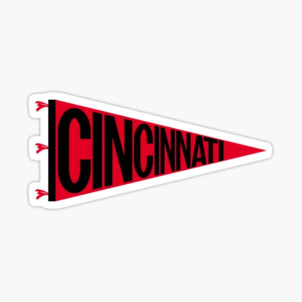"Cincinnati pennant" Sticker for Sale by morganhols | Redbubble