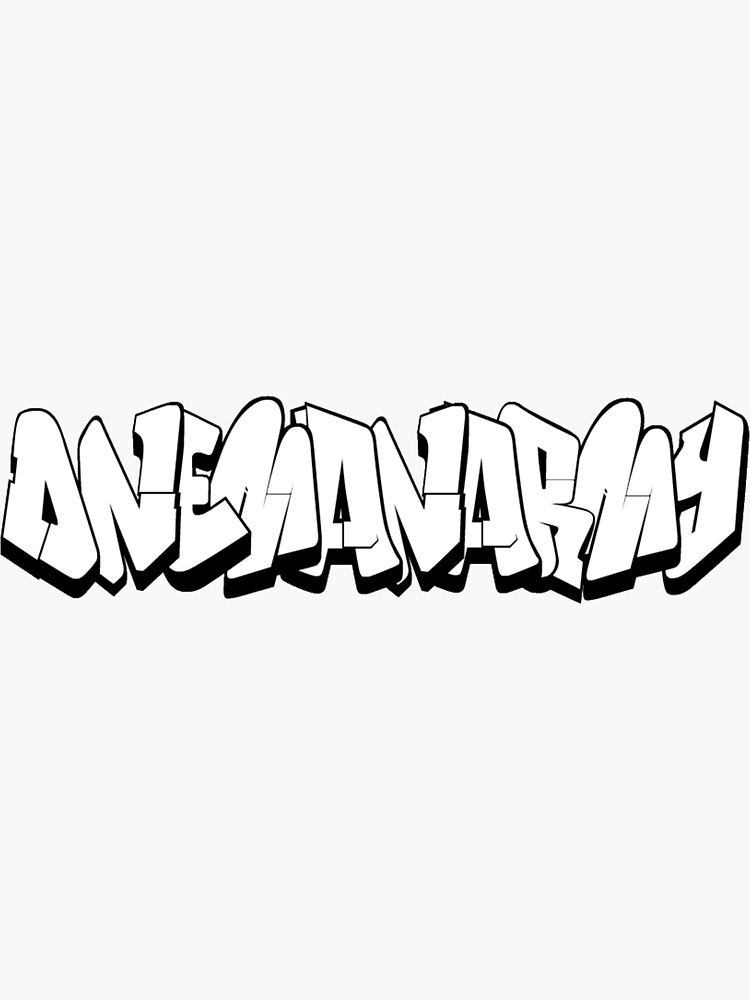 "One Man Army Graffiti" Sticker for Sale by 1Man1Game | Redbubble