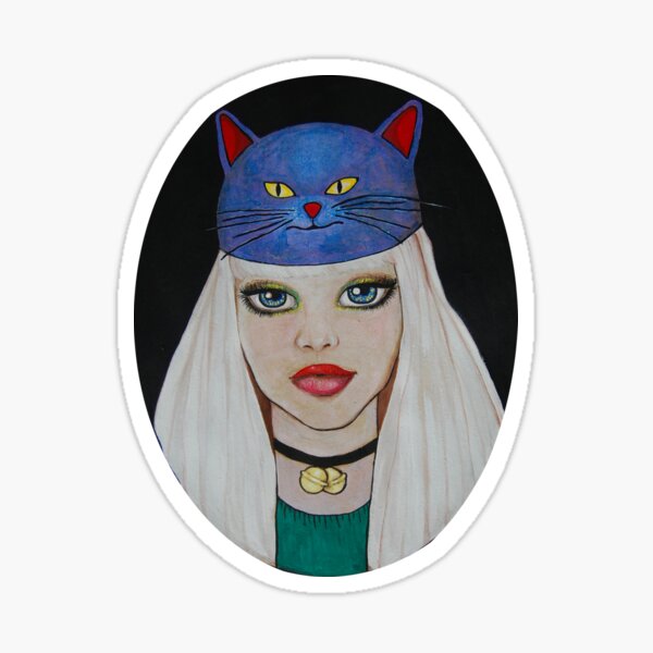 "Cat girl" Sticker for Sale by Cap696 | Redbubble
