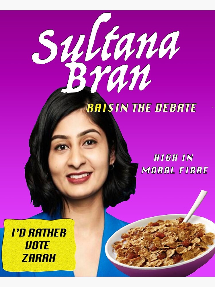"Zarah Sultana cereal box" Poster by Lmaire | Redbubble