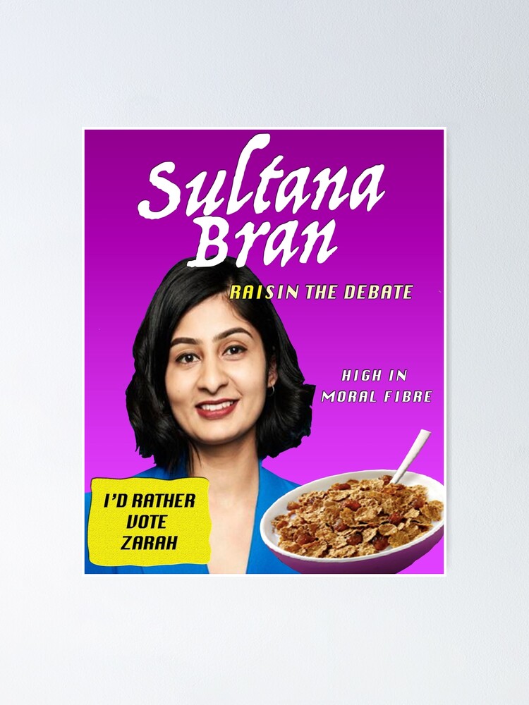 "Zarah Sultana cereal box" Poster by Lmaire | Redbubble