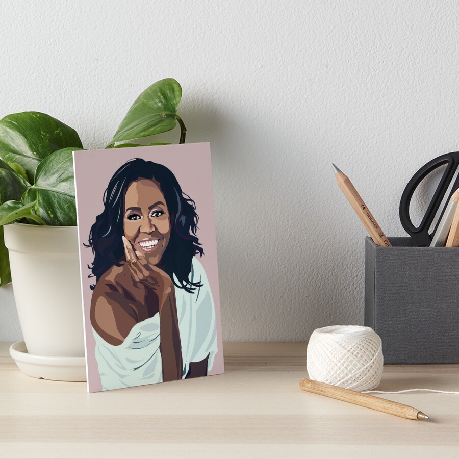 "Michelle obama" Art Board Print for Sale by KMCAart | Redbubble