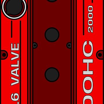 "Red 4G63" Sticker for Sale by Turboosted | Redbubble