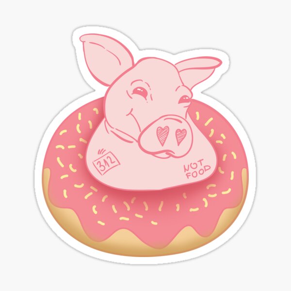 "Pig donuts" Sticker by babyGnom | Redbubble